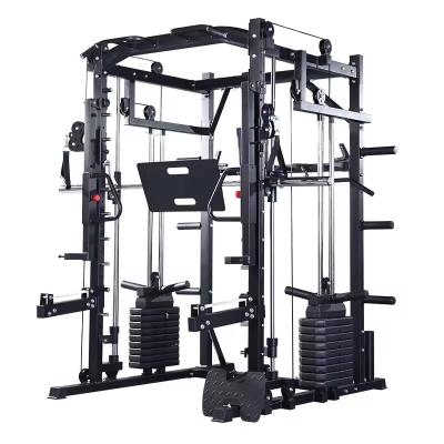 China Multifunction Home Gym Exercise Multi Function Station Equipment Smith Machine with Weight Stack for sale