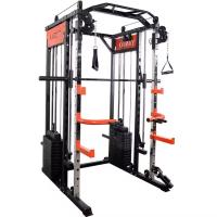 China High Quality Comprehensive Multi-functional Gym Cable Cross Gantry Smith Machine with Power Plate Squat Rack Fitness Equipment for sale