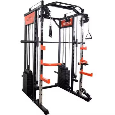 China High Quality Comprehensive Multi-functional Gym Cable Cross Gantry Smith Machine with Power Plate Squat Rack Fitness Equipment for sale