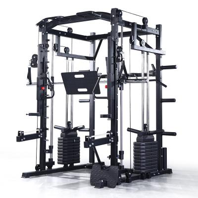 China Hot Selling Smith Machine Trainer Equipment Commercial Fitness Squat Bench Press Multi-functional All-in-one Gantry for Home Use for sale