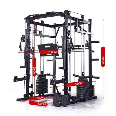 China Smith Machine Gantry Integrated Training Equipment Fitness Equipment Home Squat Bench Press Multi-function for sale