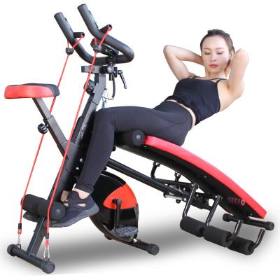 China Hot Sale Combination Waist Beauty Machine Supine Board Abdomen Slim Waist Multi-function Magnetic Control Fitness Bike for sale