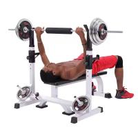 China Home Gym Equipment Adjustable Weight Incline Decline Flat Bench Press Squat Rack Stand Barbell Rack for sale