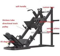 China Gym Fitness Equipment Strength Training 45 Degree Leg Press Machine Leg Press Trainer Huck Squat Leg Press Machine for sale