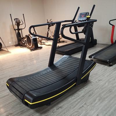 China 2025 High Quality Curved Non-Motorized Treadmill Commercial Grade Gym Fitness Training Wholesale Non-Electric Running Machine for sale