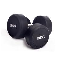 China Commercial Use Round Rubber Coated Dumbbell Set 30LB Dumbbell for sale