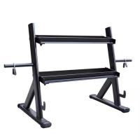 China Hot Selling Factory Price Home Fitness Multi-function Double Hex Dumbbell Storage Barbell Weight Plate Rack for sale