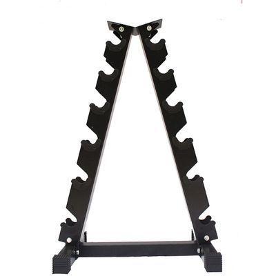 China Factory Wholesale Vertical Dumbbell Rack Fitness Equipment  Type a Triangle Stand 6 Tier Pairs Dumbbell Rack for sale