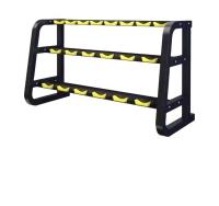 China Factory Direct Sale Gym Commercial Dumbbell Rack Double Layer Thickened Tube Wall Dumbbell Storage Rack Multi-layer Gym Rack for sale