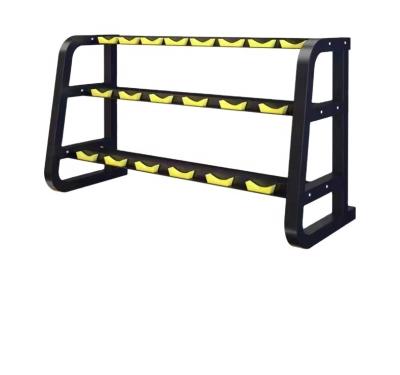 China Factory Direct Sale Gym Commercial Dumbbell Rack Double Layer Thickened Tube Wall Dumbbell Storage Rack Multi-layer Gym Rack for sale