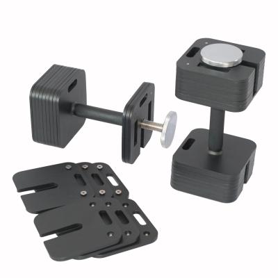 China Factory Direct High Quality square Adjustable Dumbbells for All Commercial Home Fitness Levels Are Easy to Use 20kg 36kg 39-65kg for sale
