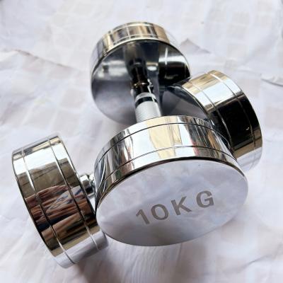 China Hot Sale Low Price Electroplated Dumbbell 1-10kg Dumbbell 100 kg Steel Ladies Small Home Dumbbell Fitness Equipment for sale