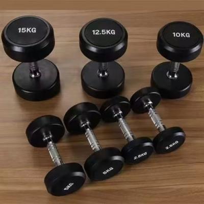 China Wholesales Dumbbells Fitness 2.5-50 kg CPU Round Head Dumbbells Material Fitness Equipment Top Quality Dumbbells for sale