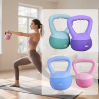 China Soft Vinyl Kettlebell 2-20kg with Steel Sand Fill - Non-Slip Textured Surface Yoga Fitness Weight for Women Home Gym Training for sale