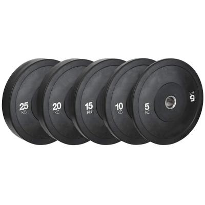 China Rubber CoatedWeight Plates - 5/10/15/20/25kg Black Weight Plates, Weightlifting & Strength Training (Wholesale Gym Equipment) for sale