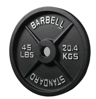 China Factory EXW Price Black  or Gray Cast Iron Weight Plate With Specifications 2.5 kg 5kg  10kg  25kg   35kg 45kg Barbell Plate for sale
