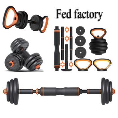 China FED Dumbbell Set 6-in-1 Adjustable Multi Functional Barbell Kettle Bell Dumbbell for sale