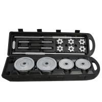 China Factory Wholesale High Quality Adjustable Electroplating Plating 50kg Weight Lifting Chrome Barbell Dumbbell Set for sale