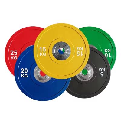 China High Quality Fitness Equipment Gym Barbell Plates Fitness Rubber Bumper Plates Barbell Discs for Weight Lifting for sale