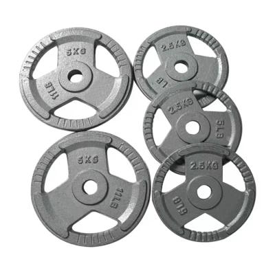 China New Gym Strength Training Cast Iron Handle Grip 25kg Weight Plates for sale
