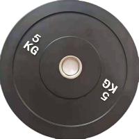 China Fitness Equipment Free Weights Rubber Barbell Grip Plate Wight 5kg/10kg/15kg/20kg/25kg Weightlifting Black Weight Plates for sale