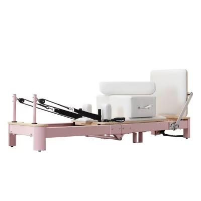 China Popular Pilates Folding Reformer Easy to Store Home Pilates Reformer Studio Fitness Equipment Aluminom Alloy Folding Be Reformer for sale