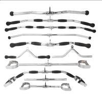 China Wholesale Squat Rack Accessories Home Gym Fitness Cable Handle Press Down Bar Smith Machine Accessories for sale