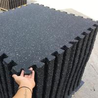 China Hot Selling High Safety Interlocking Rubber Brick Pavers Puzzle Rubber Paver for Walkway 20mm  25mm Mat for sale