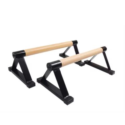 China Fitness Dip Bars Gymnastic Parallettes Push up Stand Parallettes Wooden Push up Bars for sale