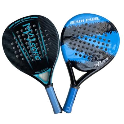 China Custom Top Quality 18K  Diamond Teardrop  Padel Shovel Professional Fiberglass Carbon Paddle Tennis Padel Raqueta Racket for sale