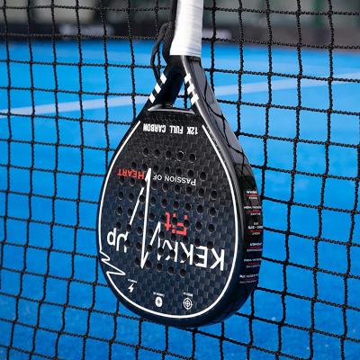 China High Quality Brand 18K Carbon Powerful  Raqueta  Grit Face with Hardness EVA Foam Core Padel Racket for Professional Player for sale