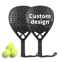 China OEM ODM OEM Custom 3K 12K 18K Carbon Fiber Tennis Paddle Racket Racchetta Pala De Padel Raquet Raqueta Padel for sale