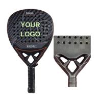 China New Arrive Diamond/teardrop/round Shape Custom logo Carbon Fiber Paddle/padel Tennis Racket for sale