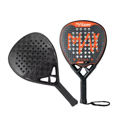 China Top Sell Diamond Shape Paddle Tennis Shovel 18k  Carbon Sandy Rough Effect Padel Racket for sale