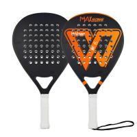 China Full Carbon Light Weight 38mm Teardrop Shape Custom  Padel Rackets for sale