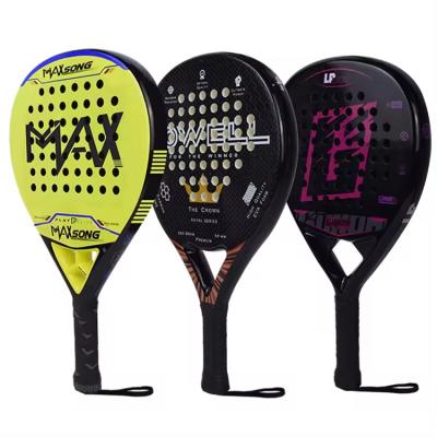 China China Manufacturer Custom  Design Printed Logo LIGHT Paddle Rackets 3K/12K/18K Carbon Fiber Padel Tennis Racket for sale