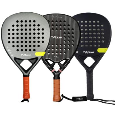 China 2025Factory Customized Design Your Own Tennis Racket Paddle Hot Sale 12K Carbon Fibre Padel Rackets with Soft EVA for sale