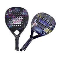 China IN STOCK CHEAP  Hard EVA Strong Power 3D Effect  Custom Rough Surface Paddle Racchetta Paddle Raquet OEM Padel Racket for sale