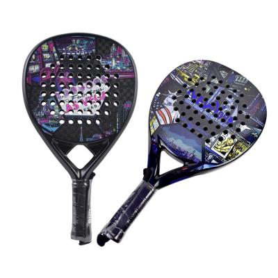China IN STOCK CHEAP  Hard EVA Strong Power 3D Effect  Custom Rough Surface Paddle Racchetta Paddle Raquet OEM Padel Racket for sale