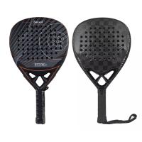 China Wholesale Carbon Fiber Sandy Effect Soft Eva Customized Free Design Padel Racket for Pro Player for sale