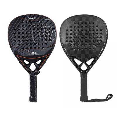 China Wholesale Carbon Fiber Sandy Effect Soft Eva Customized Free Design Padel Racket for Pro Player for sale