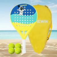 China Wholesale Carbon Fiber Light Weight Soft Eva Customized Free Design Padel Racket for Kids for sale