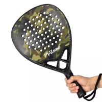 China 2024 Factory Customized Design Your Own Tennis Racket Paddle Hot Sale 18K Carbon Fibre Padel Rackets with Soft EVA for sale