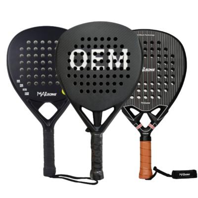 China Outdoor Paddle Racket Carbon Fiber Power Tennis Paddle Paddleball Racquets Padel Racket for sale