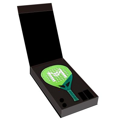 China Hot Sell Paddle Racket 3K Carbon Fiber Power Diamond Shape Padel Box 3 Padel Ball Racquets Padel Racket Set for sale