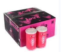 China ODEA   PINK Professional 45% Wool Woven Tennis Ball 2pcs Natural Rubber OEM LOVE  Padel Tennis Balls for sale