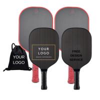China New Design Outdoor Pickleball Paddle Usapa Approved Carbon Fiber Pickleball Paddle for sale