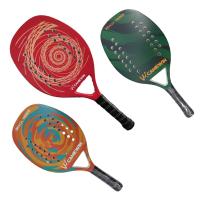 China IN STOCK New Design CAMEWIN Outdoor Padel Carbon Glass Fiber Paddle Paddleball Racket EVA Beach Tennis Racquet Custom for sale