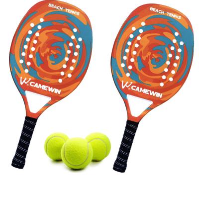 China Cheap Durable Beach Tennis Paddle Racket Customize Design Beach Tennis Racket High Quality Carbon Fiber Beach Tennis Rackets for sale