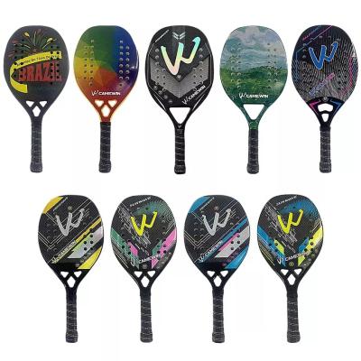 China Low Price with Stock  Professional  Raqueta De Padel Beach Tennis Racket 50% Carbon Fiber Beach Paddle in Stock for sale